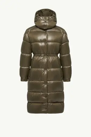 Moncler Cavettaz Hooded Long Down Jacket - Green