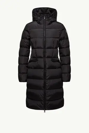 Moncler Avocette Hooded Long Down Jacket - Black