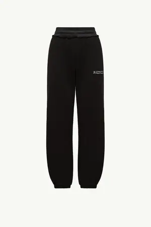 Moncler Logo Cotton Sweatpants - Black