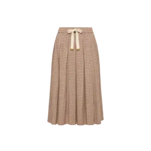 Moncler Microcheck Midi Wool Skirt