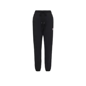Moncler Logo Cotton Blend Fleece Sweatpants - Blue