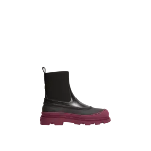 Moncler Vera Edge Leather Ankle Boots - Black