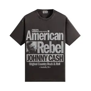Kith Records For Johnny Cash American Rebel Vintage Tee - Black