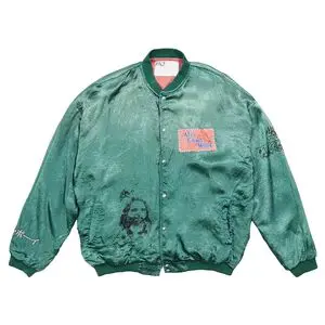 PALY HOLLYWOOD Jim's Room Satin Jacket 'mint - Green