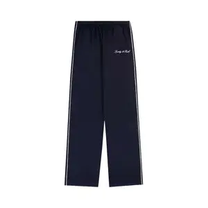 SPORTY & RICH Signature Logo Retro Track Pants 'dark Navy'