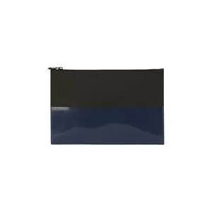 Alexander McQueen Logo Flat Zip Pouch /navy