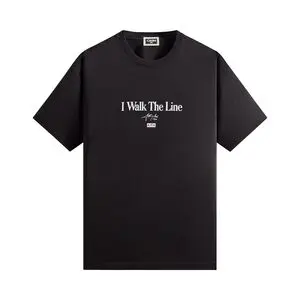 Kith Records For Johnny Cash I Walk The Line Lyrics Tee - Black