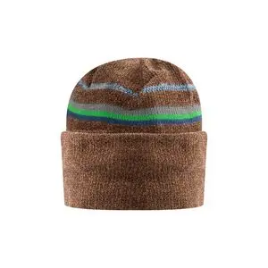 MAISON MARGIELA Striped Knit Beanie /grey/brown/green/mustard/powder - Blue