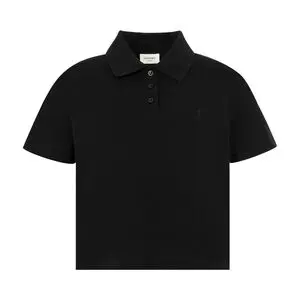 Saint Laurent Petit Polo Broderie 'noir