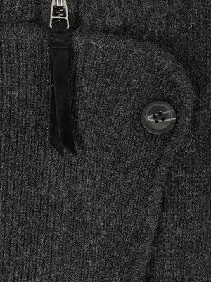 Isabel Marant Étoile Murielle Cardigan With Zip In Wool And Cashmere - Grey