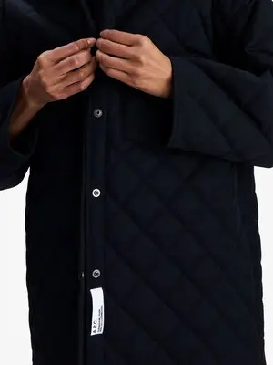 A.p.c. Georges Quilted Wool Jacket - Blue