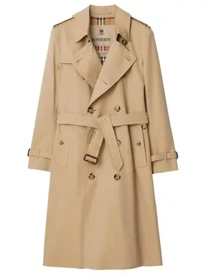 Burberry Heritage Kensington Long Trench Coat - Nude & Neutrals