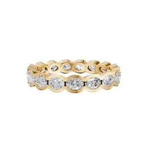 AYA FINE JEWELRY Oval Lab-grown Diamond Full Eternity Band In 14k Gold