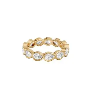AYA FINE JEWELRY 1.92 Ctw Pear Lab-grown Diamond Full Eternity Band In 14k Gold - Yellow