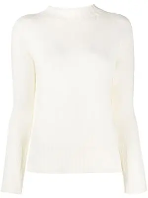DRUMOHR 100% Merino Wool Crewneck Sweater - Ivory