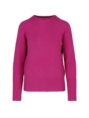 DRUMOHR 100% Merino Wool Crewneck Sweater - Violet