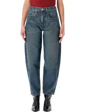 Isabel Marant Étoile Oriane Barrel-leg Mid-rise Jeans - Faded Blue