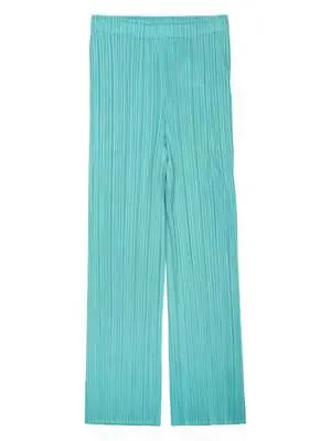 Issey Miyake Pleated Polyester Trousers Made In Japan - Green