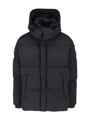 DIESEL® Polyamide Zip-up Jacket With Hood - Black
