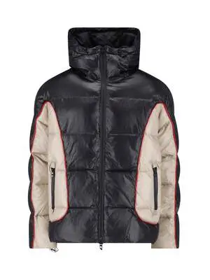 DIESEL® Polyamide Zip-up Jacket With Hood - Black
