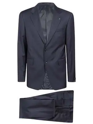 Tagliatore Classic Two-piece Suit With Pin Detail - Navy