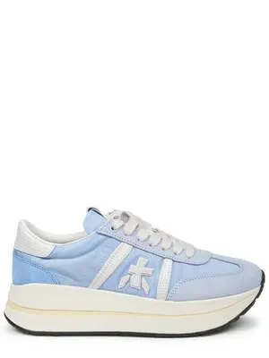 Premiata Leather Sneaker With Eva Rubber Sole And Goat Leather Lining - Azure