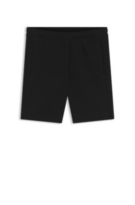 BOSS Logo-embroidered Cotton-blend Piqué Jersey Shorts