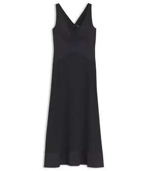 BOSS Sleeveless Maxi Dress With V-neckline - Light Blue