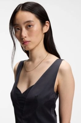 BOSS Sleeveless V-neck Maxi Dress