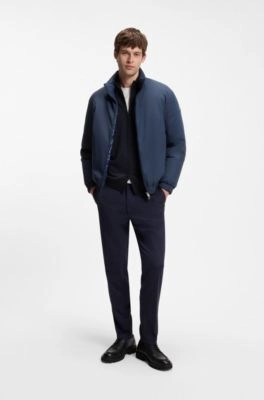 BOSS Zip-up Sweater In Merino Wool