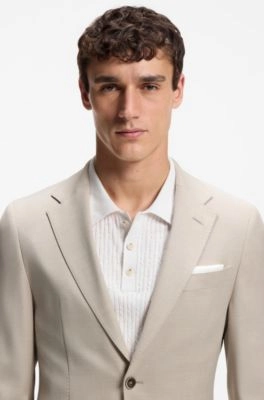 BOSS Two-piece Slim-fit Suit In Wool And Silk