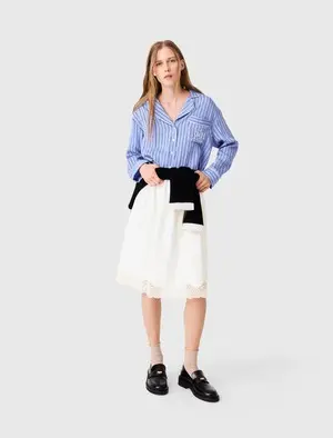 Maje Tailored Skirt With Lurex