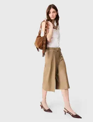 Maje Tailored Pleated Bermuda Shorts