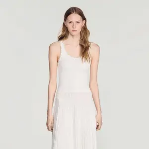 Sandro Rhinestone Knit Maxi Dress