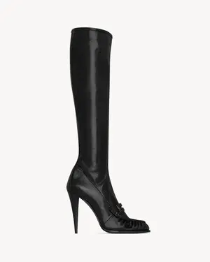 Saint Laurent Le Loafer Boots In Smooth Leather - Black