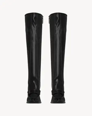 Saint Laurent Le Loafer Boots In Smooth Leather