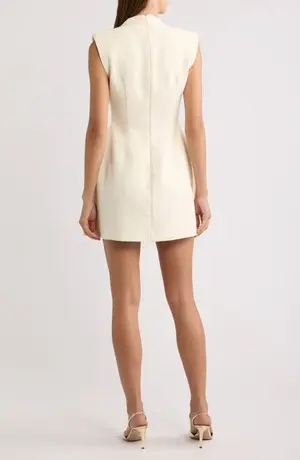 Oddmuse Button Sleeveless Mini Dress
