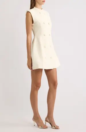 Oddmuse Button Sleeveless Mini Dress