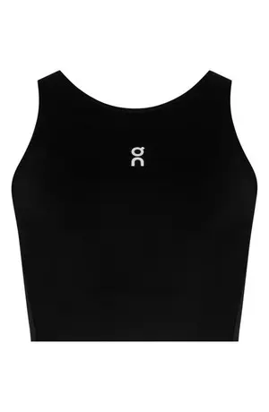 On Court Cutout Crop Top - Black