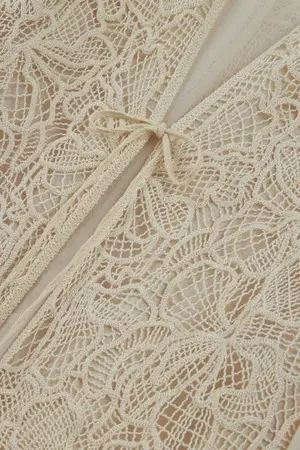 NOCTURNE Lace Front Sheer Sleeve Jacket