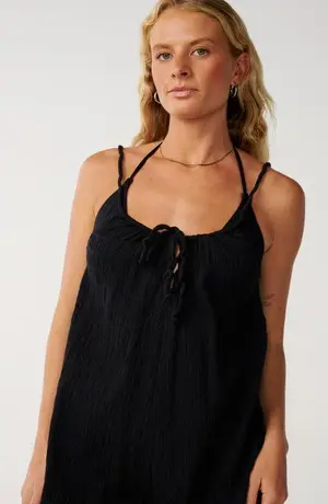 Rip Curl Island Cover-up Romper - Black