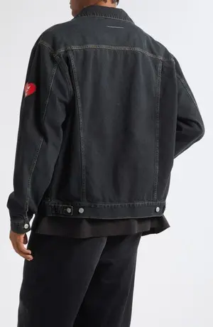 MAISON MARGIELA Printed Denim Trucker Jacket