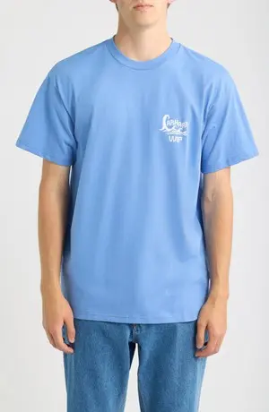 Carhartt Work In Progress Waves Organic Cotton Graphic T-shirt - Curacao