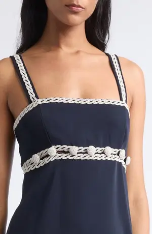 Veronica Beard Lunette Embellished Mini Dress