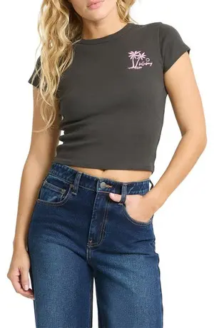 BILLABONG Magic Sunsets Graphic Crop T-shirt