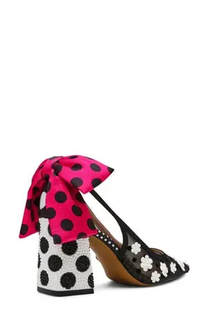 Betsey Johnson Embellished Mesh Pumps