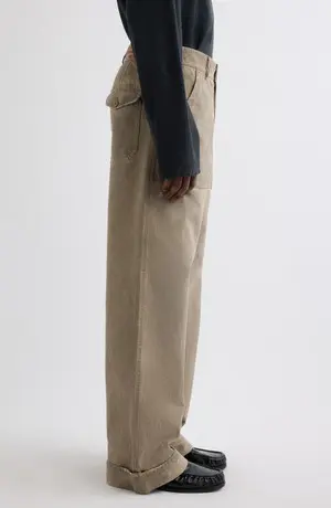 Acne Studios Plinty Stained Organic Cotton Twill Trousers
