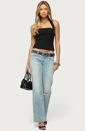 EDIKTED Esmerela Bandage Crop Halter Top