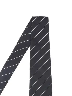 LARDINI Silk Neck Tie - Black