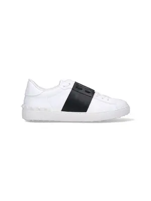 Valentino Garavani Rockstud Untitled Leather Sneakers - White